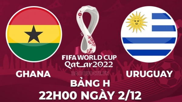 Link xem trực tiếp Ghana vs Uruguay (22h00 ngày 2/12) bảng H World Cup 2022 - trực tiếp VTV5