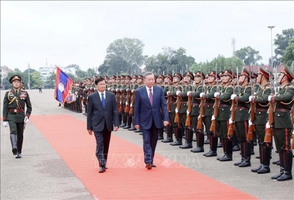 LPRP General Secretary, President of Laos hosted welcome ceremony for ...