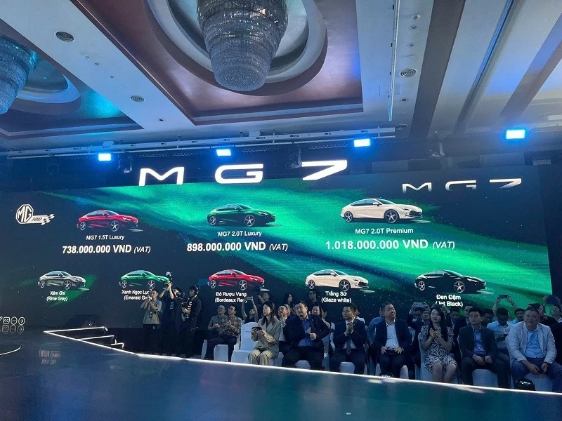 Cập nhật bảng giá lăn bánh MG7 vừa ra mắt