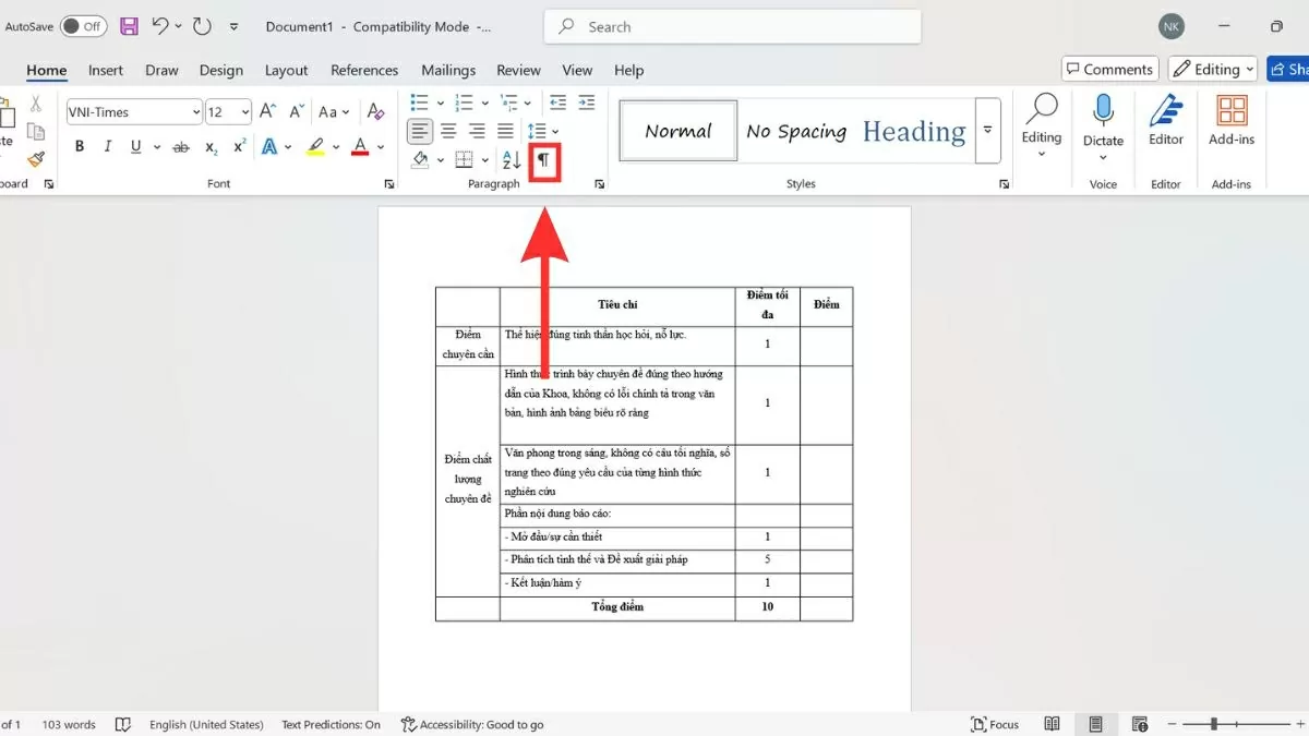 Sửa lỗi Word bị khoảng trống Table dễ dàng, nhanh chóng